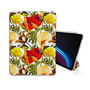 Kawaii Tropical Flower Plants case Compatible with iPad Mini Air Pro 7.9 8.3 9.7 10.2 10.9 11 12.9 inch Pattern Cover New 2022 2021 Trifold Stand 3 4 5 6 7 8 9 Generation 476 (11" Pro 1/2/3 gen)