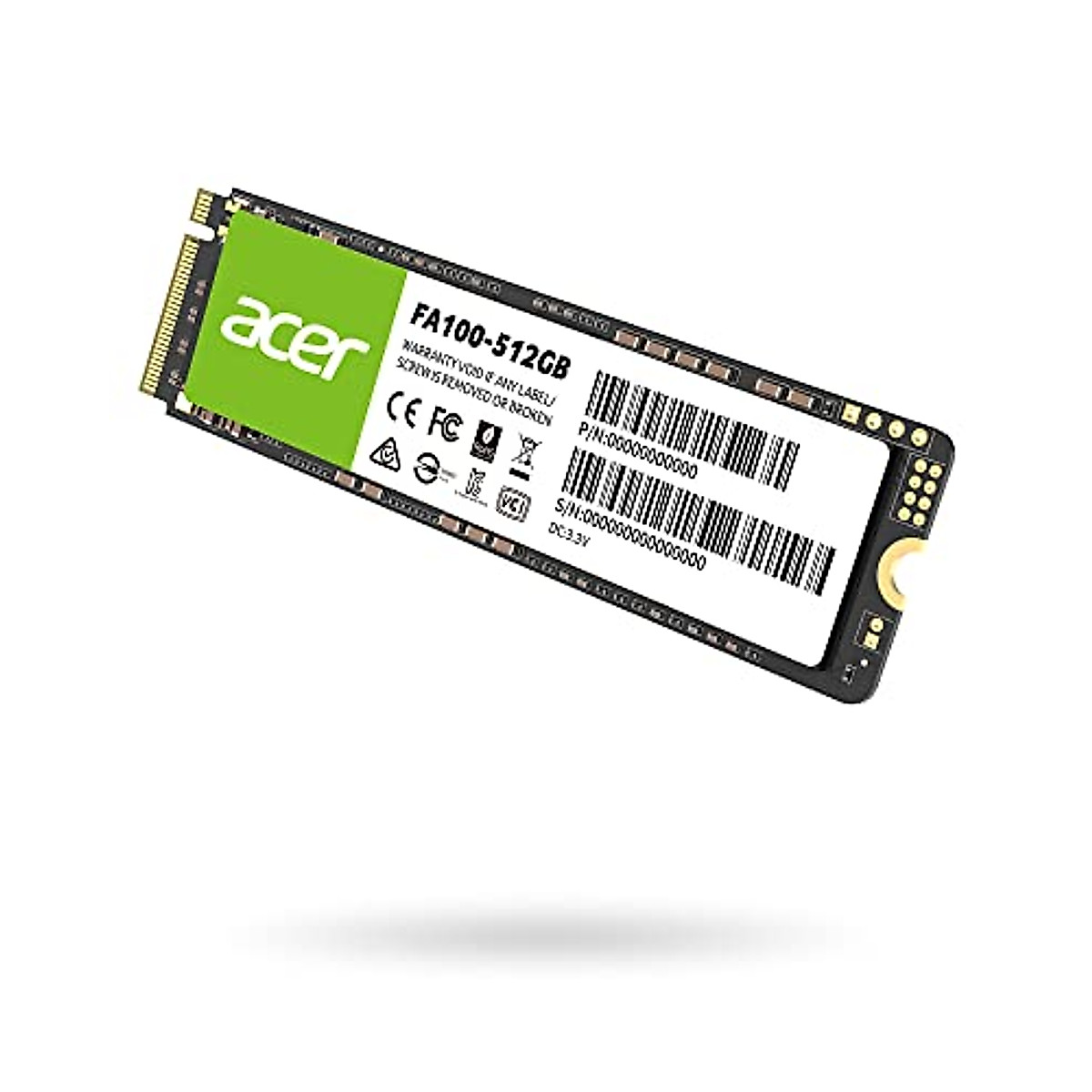 acer FA100 512GB SSD - M.2 2280 PCIe Gen3 x 4 NVMe Interface, 8 Gb/s, 3D NAND Internal Solid State Hard Drive Up to 3200 MB/s - BL.9BWWA.119