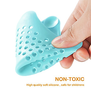 4 Pack Hair Catcher Shower Drain Hair Catcher Drain Cover Bathtub Drain Cover Silicone Hair Stopper for Shower Drain with Suction Cup, Easy to Install and Clean, Suit for Bathroom, Bathtub, Kitchen