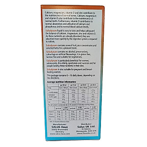 Floradix Saludynam Liquid Calcium/ Magnesium/ Zinc and Vitamin D Formula 250ml by Floradix