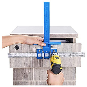 Cabinet Hardware Jig Mounting Template Drill Guide Sleeve Drawer Pull Jigs handle jig Power Tools Drilling Punch Locator Wood Drilling Dowelling Woodworking Kit for Cabinets Knobs and Pulls