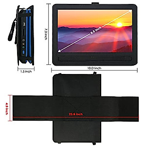 Portable DVD Player Headrest Mount Holder Car Headrest Mount Holder Strap Case for Swivel & Flip Style Portable DVD Player with 9 inch to 9.5 inch Screen (XCZB-9)