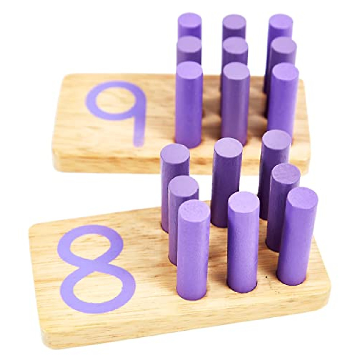 Counting Peg Board | Montessori Math and Numbers for Kids | Wooden Math Manipulatives Materials
