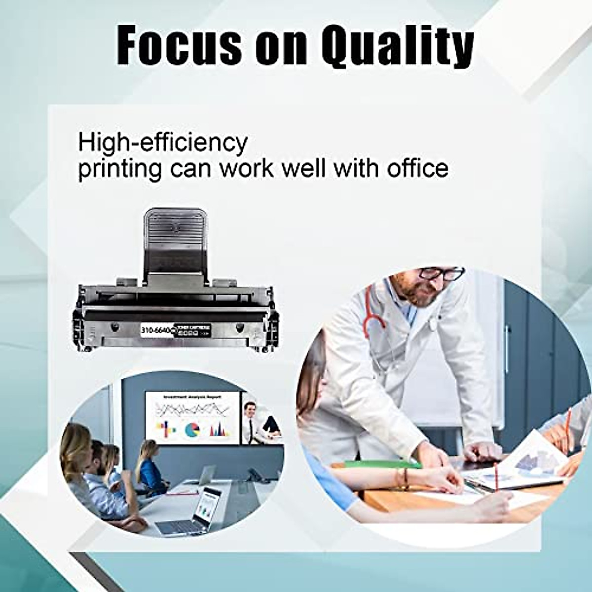 NORT NICKTONER Compatible 310-6640 GC502 310-7660 J9833 Black Toner Cartridge Replacement for Dell 1100 1110 Printer Toner Cartridge (Black, 1 Pack)