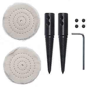 YaeTek 4-1/4" Bench Lathe Buffer Polisher Electric Benchtop Jewelry Polisher Rock Variable Speed Polishing Machine Dual 4 inch Buffing Wheel Bench Grinder Machine for Jewelry, Wood, Silver, Amber