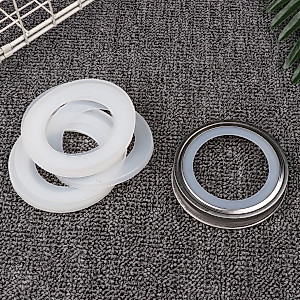 Aislor Silicone Replacement Gasket, Airtight Rubber Seals Rings for Mason Jar Lids, Leak-Proof Canning Fitting Seals 10Pcs 2.8 inch