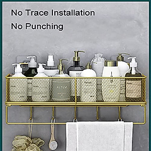 Shower Caddy Shelf Organizer, Bathroom Rack, Bathroom Toilet Wall Hanging Bath Toilet Towel Rack Storage Artifact, Bathroom Shower Organizer Rustproof Stainless Steel, Shower Caddy (??-????????)