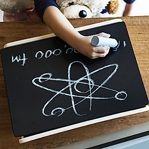 NEWNEWSHOW 8.7x12 Inch Tabletop Chalkboard with Wood Holder, Store Signs Chalkboard Menu Chalkboard Stand, Message Board, Bar and Special Event Decorations, Double-Sided Painting