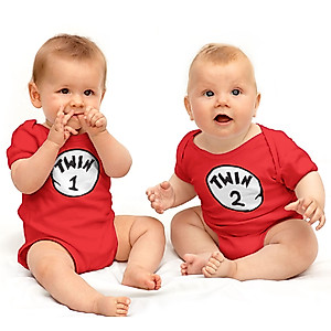 Nursery Decals and More Gender Neutral Baby Bodysuits, Includes 2 Bodysuits, 0-3 Month Twin 1 Twin 2