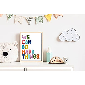 Pennclys Colorful Inspirational Quotes Wall Art Nursery Canvas Wall Decor Inspirational Art Prints Motivational Posters for Classroom Girls Kids Playroom Decor 12x16 Inch Unframed