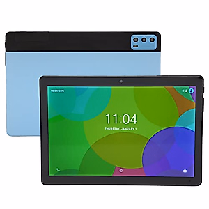 PUSOKEI 4GB 256GB Octa 8 Core Tablet PC,10inch 1080x1960 IPS HD Touchscreen Computer Tablets,5G WiFi Android11 Gaming Tablet, 4G Network Calling,7000mah Battery (Blue)