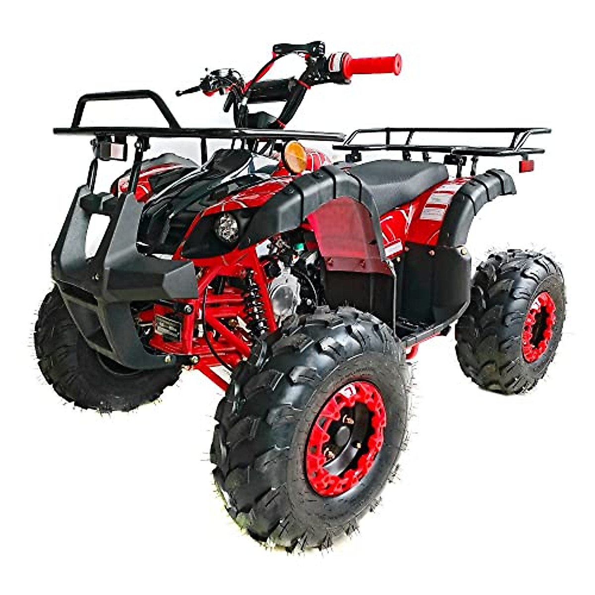 HHH 125cc ATV Quad New Upgraded 125cc with Reverse, LED Lights, Big Wide Tires with Matching Rims 4 Wheeler for Youth and Children - Color Blue Spider