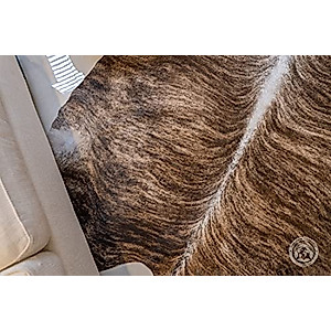 Genuine Brindle Cowhide Rug Large Size 6 x 7-8 ft. 180 x 240 cm