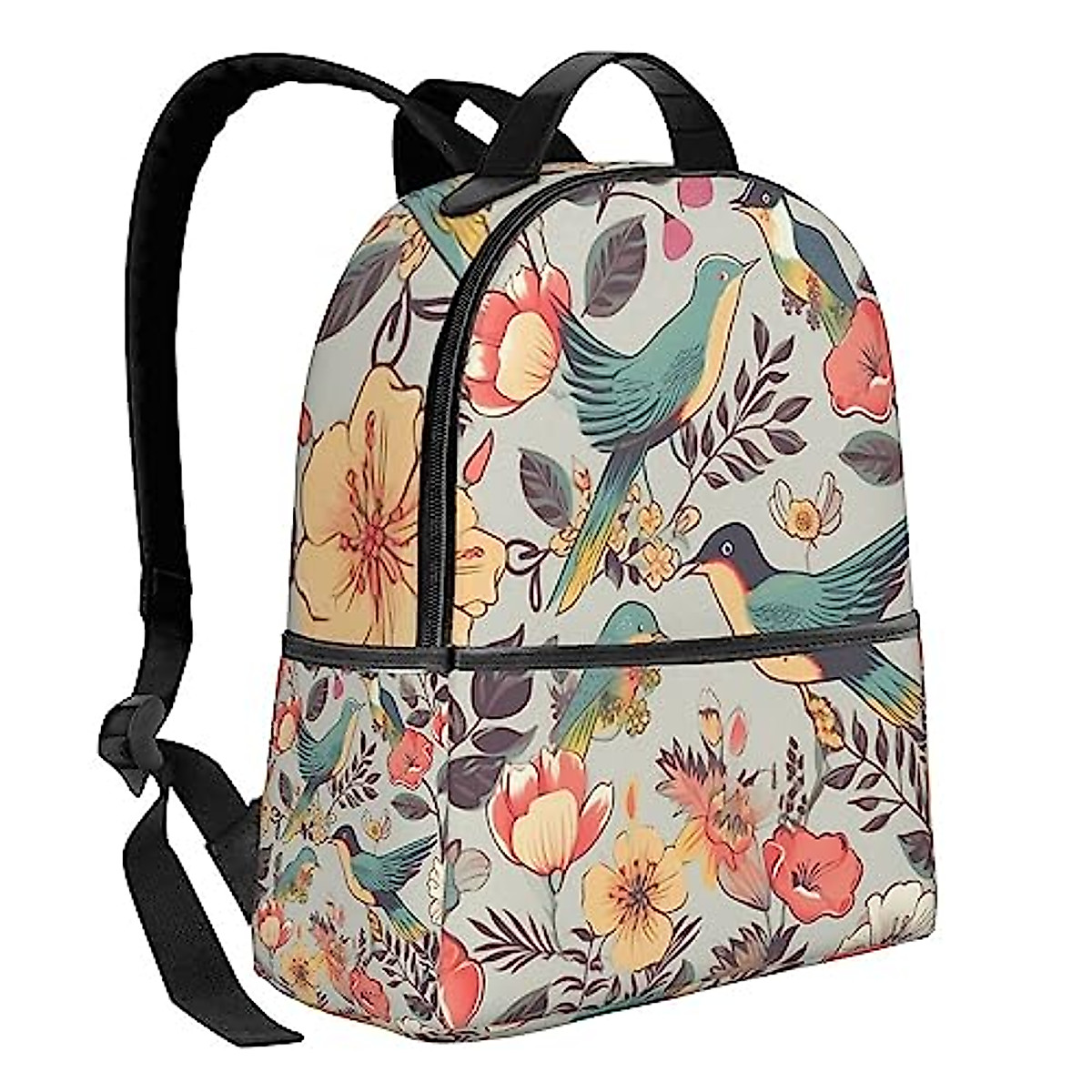 BAFAFA Bird and Flower Pattern Printed Travel Backpack Business Work Bag Computer Bag Outdoor Sports Rucksack