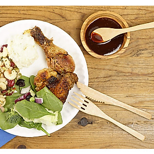 RSVP International Bamboo Kitchen Collection Reusable and Biodegradable, Spoon Set, 12 Piece