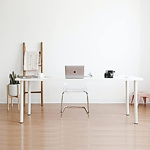 Kaboon Solid Color Table Top 60x24 inches, Tabletop for Sit Stand Desk, Reversible Melamine Top,Double Desks Home Office(59.1"x23.62", White)