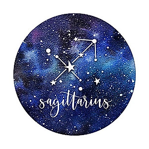 Sagittarius - Cool Blue Astrological Horoscope Zodiac Sign PopSockets PopGrip: Swappable Grip for Phones & Tablets