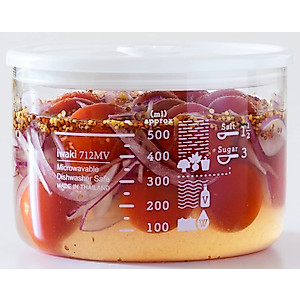 iwaki T712MV-W Heat Resistant Glass, Vegetable & Vinegar, 18.4 fl oz (550 ml)