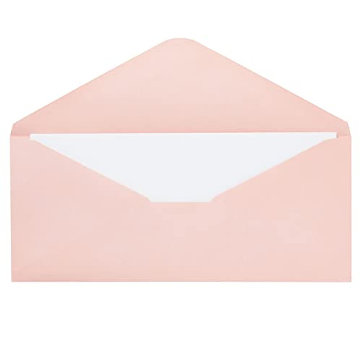 96-Pack #10 Blush Pink Envelopes Bulk with Gummed Seal and V-Flap for Party Invitations, Mailing Business Letters, Checks, Invoices, Baby Showers, Banquets, Weddings (4 1/8 x 9 1/2 in)