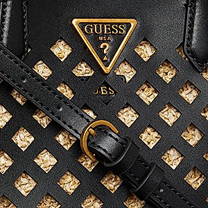 GUESS Womens Aqua Mini Tote Crossbody, Black, One Size US