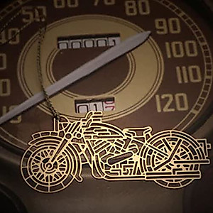 SANCTIFIED Motorcycle Bookmark in Brass Metal Finish l Premium and Unique Design Bookmark for Gift