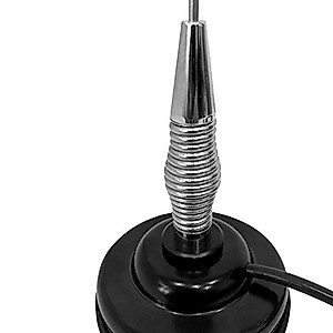 Nagoya CB-72 28" CB Antenna (26-28 MHz), Center Coil-Loaded Heavy Duty Spring with Magnetic Mount, Includes 18' of RG-58A/U Cable with a PL-259 Connector