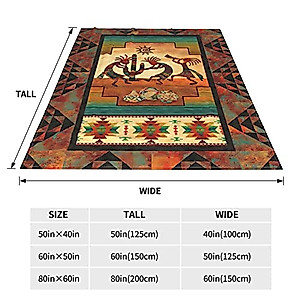 Arizona Kokopelli Retro Flute Art Full Fleece Throw Cloak Wearable Blanket Flannel Fluffy Comforter Quilt Nursery Bedroom Bedding King Size Plush Soft Cozy Air Conditioner Blanket