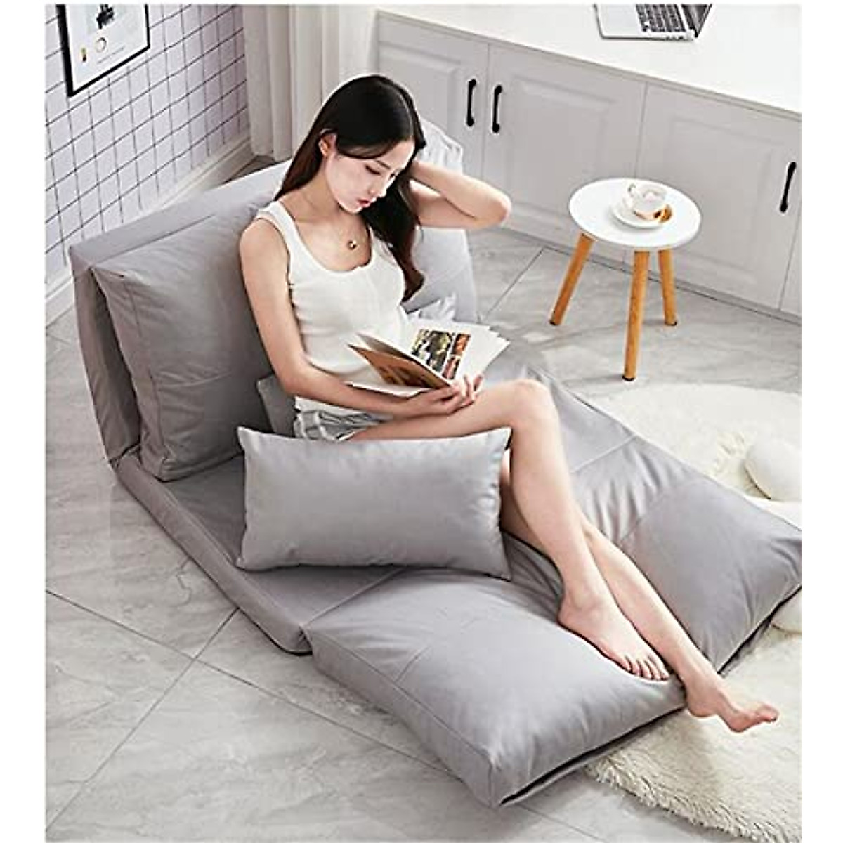 EODNSOFN Foldable with Reclining Position Love Seat Couch Adjustable Floor Couch and Sofa for Living Room and Bedroom