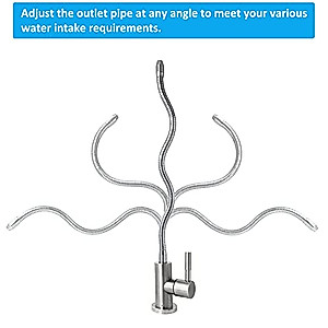 2024 Lead-Free Drinking Water Faucet with Flexible Gooseneck, SUS304 Stainless Steel Beverage Kitchen Water Filter Faucet Fits Most Water Purifier Filter Filtration Systems or Reverse Osmosis Units