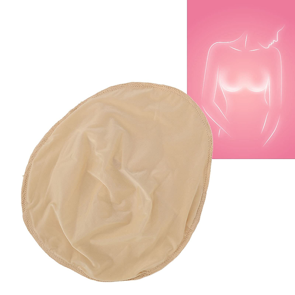 Silicone Breast Forms Cover, Absorb Sweat Breast Protective Pocket Dust Proof Large Elasticity for Post Mastectomy (CT)