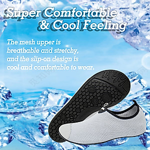 YOJANEO Water Shoes for Women and Men Barefoot Sand Socks for Beach Swim Surf Yoga Exercise（GY,38-39） Grey