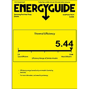 ECOPOOLTECH-Pool Heater for Above Ground Pools,Pool Heat Pump,14000BTU/hr,Up to 5000gallons,110V~120V/60Hz