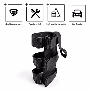 Hoolcar Roll Bar Fire Extinguisher Holder 2.5-3LB Adjustable Extinguisher Strap Mount for 2021-2022 Ford Bronco, Black, 1PC