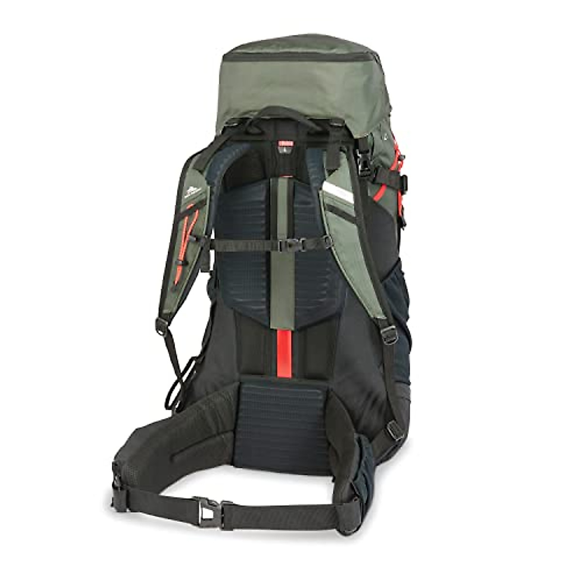 High Sierra Pathway 2.0 Backpack with Hydration Storage Sleeve, for Hiking, Biking, Camping, Traveling, Forest Green/Black, 60L