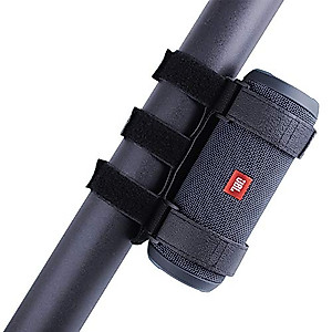 Xislet 2-Strap Style Portable UTV Speaker Mount Compatible with Polaris RZR Ranger Can Am Maverick X3 Kawasaki Mule Attaches 1.5-2.0" Roll Bar Wakeboard Tower Boat Wireless Speaker Bar Mount