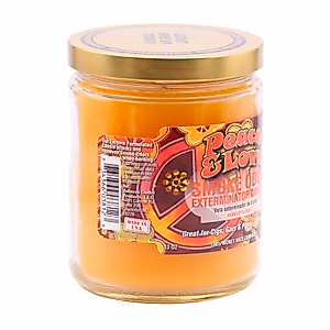 Smoke Odor Exterminator Jar Candle,Peace & Love. Including 13 oz Wax.