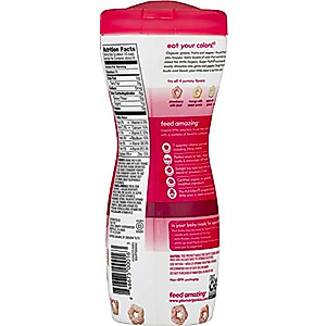 Plum Organics Baby Food Pouch | Super Puffs | Strawberry With Beet | 1.5 Ounce | 4 Pack | Organic Food Squeeze for Babies, Kids, Toddlers