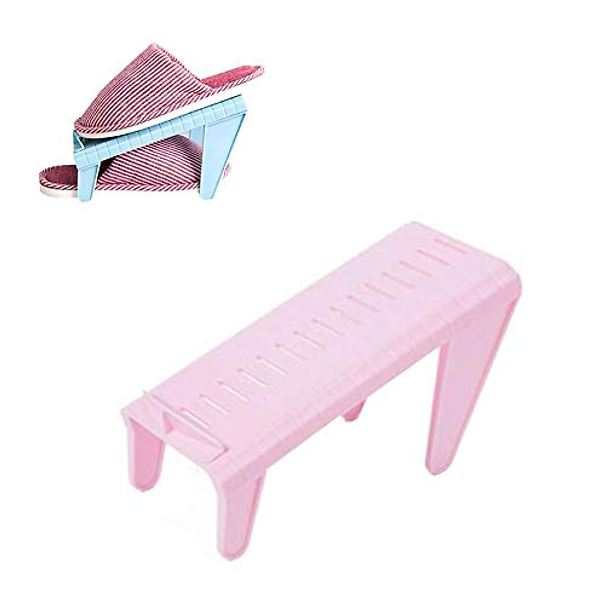 LKH 8 Piece Set Shoe Slots, Shoe Organizers and Storage, Shoe Organizer - Pink (Color : Pink)