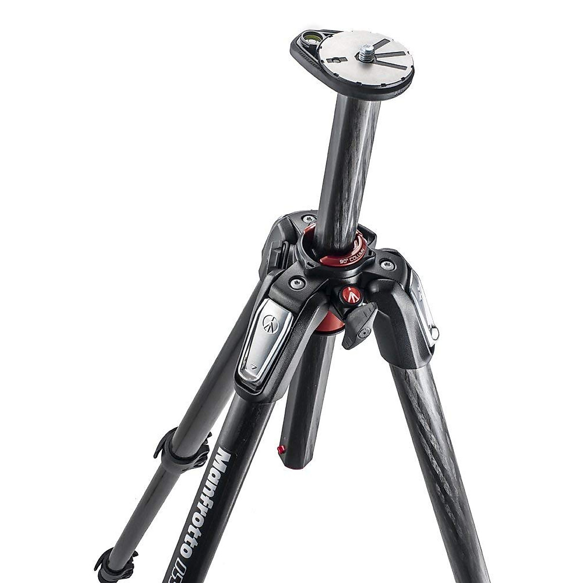 Manfrotto MT055CXPRO4 055 Carbon Fiber 4-Section Tripod with Horizontal Column (Black) Bundled with ZAYKiR Tripod Strap Non-Slip with Two Quick-Release Loops (Black)