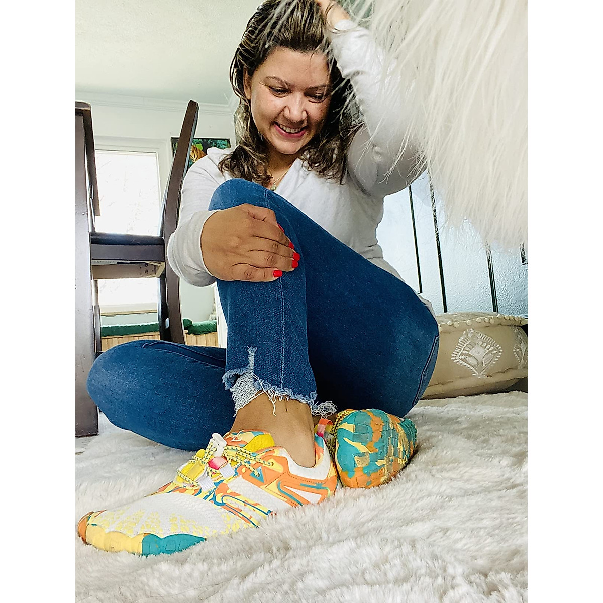 XIHALOOK Womens Aqua Barefoot for River Rafting Kayaking Outdoor Hiking Shoes Non-Slip Rock Climbing Shoes Beige Yellow, 5.5 Women/4 Men