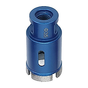 Diamond Core Drill Bits, Diamond Angle Grinder Hole Opener Hole Saws for Wet Drilling Ceramic Porcelain, Tiles,Glass, Marble, Granite(Blue)(35mm)