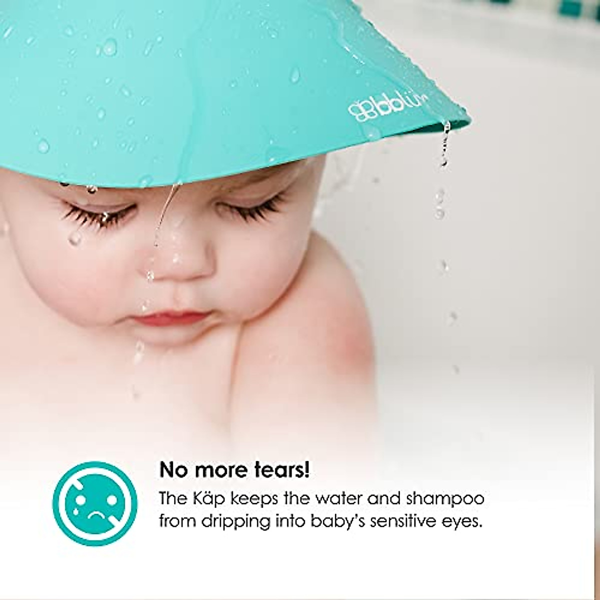 bblüv Käp - Let's Make Bathing Fun with The Silicone Shampoo Repellent Cap by Bbluv. NO More TEARS with Käp! - Aqua