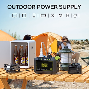 MARBERO Portable Power Station with Solar Panel Kit Solar Generator Included 110V Laptop Charger for Outdoor Home Camping Emergency RV