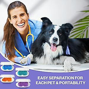 1TO3GO Finger Toothbrush for Dogs, Silicone Dog Toothbrush, Dog Teeth Cleaning Kit Protects Gums Dog Dental Care (Multi-Color Orange or Pink, 4-Pack)