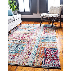 Rugs.com El Paso Collection Rug – 4' x 6' Multi Medium Rug Perfect for Living Rooms, Large Dining Rooms, Open Floorplans