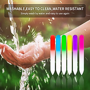 Honoson 24 Pcs Crystal Glass Nail Files Czech Glass Fingernail Files Professional Manicure Tool for Natural Nails, Gradient Rainbow Color Buffer Nail Care for Salon Gift, 9 x 1 x 0.3 cm(Classic Color)