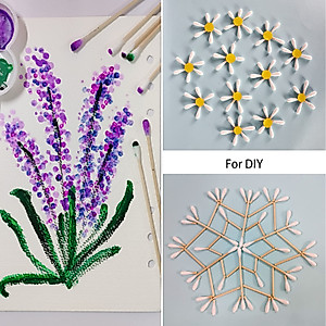 6'' Long Cotton Swabs 200PCS - Cotton Swabs Long Wooden Sticks - Long handle Swabs for Gun Cleaning, Ear Cleaning, Pets Care, Makeup