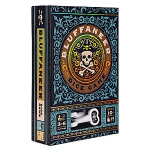 Big G Creative: Bluffaneer Dice Game, Family Party Game, Includes Two Bone-Shaped Dice, 3 to 6 Players, 15 Minute Play Time, for Ages 10 and up