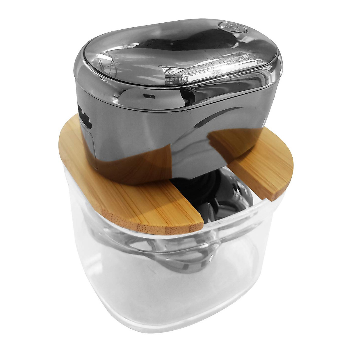 FitSand Bamboo Shaver Rinse Stand Compatible with Head Shaver 7D, Wyklaus Upgrade Head Shavers