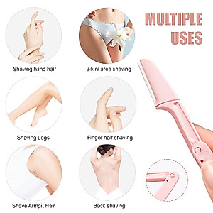 MENFENG 3 pack Eyebrow razor | cheek face hair remover peach fuzz razor | dermaplaning blades for face | dermaplaning blades | women trimmer shaving grooming set | Face Razors for Women and Men